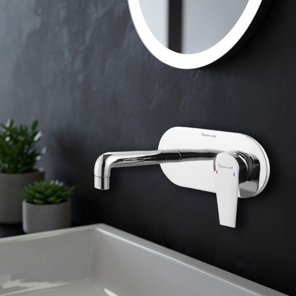 Nyra Single Lever Wall-mount Wash Basin Mixer Tap (Complete Set) - by ...
